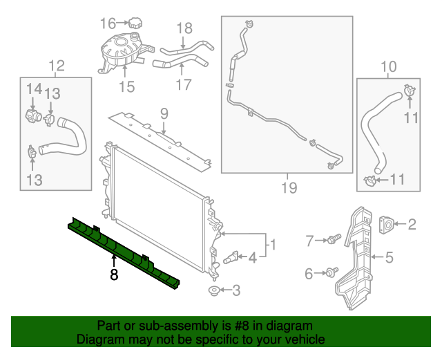 29135-G2000 - Radiator Support Baffle 2017-2022 Hyundai Ioniq ...