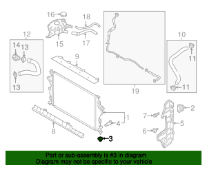 Genuine OEM Radiator Assembly Lower Insulator Part# 25336-F2000 Fits ...