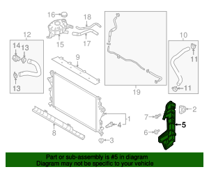 29136-G2100 - Radiator Support Baffle 2017-2022 Hyundai Ioniq ...