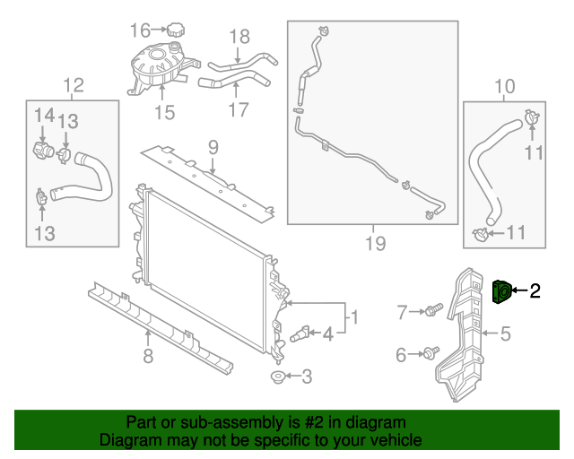 2017-2023 Hyundai Radiator Upper Bracket 25333-F2000 | OEM Hyundai Parts