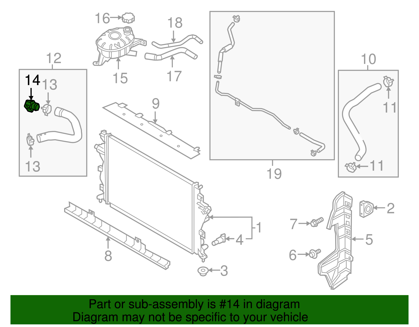25485-1J000 - Lower Hose Connector 2014-2024 Hyundai | AutoNation Parts