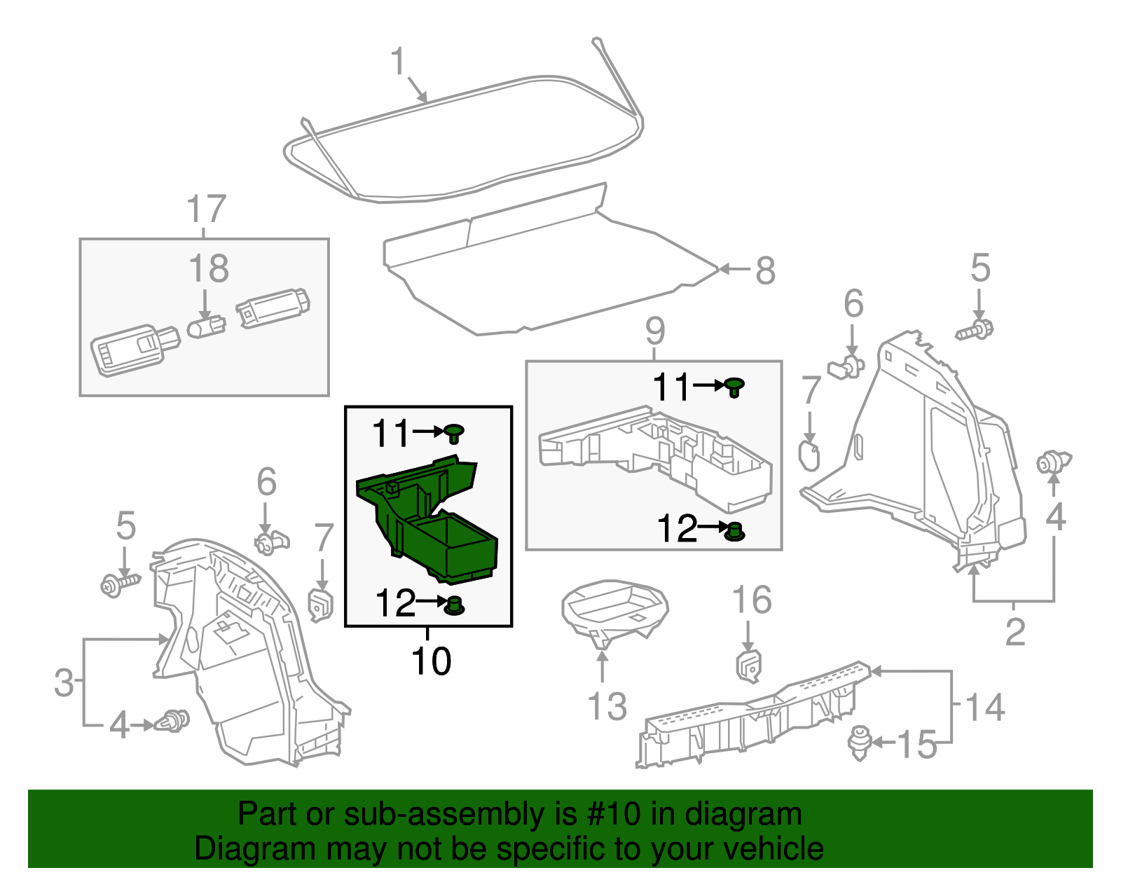 2018-2022 Toyota C-HR 2018-2022 Toyota C-HR - Storage Box 64997-F4010 ...