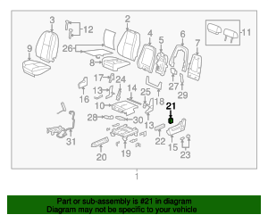 2009-2014 GM Cocoa Front Seat Lumbar Control Switch 25909573 ...