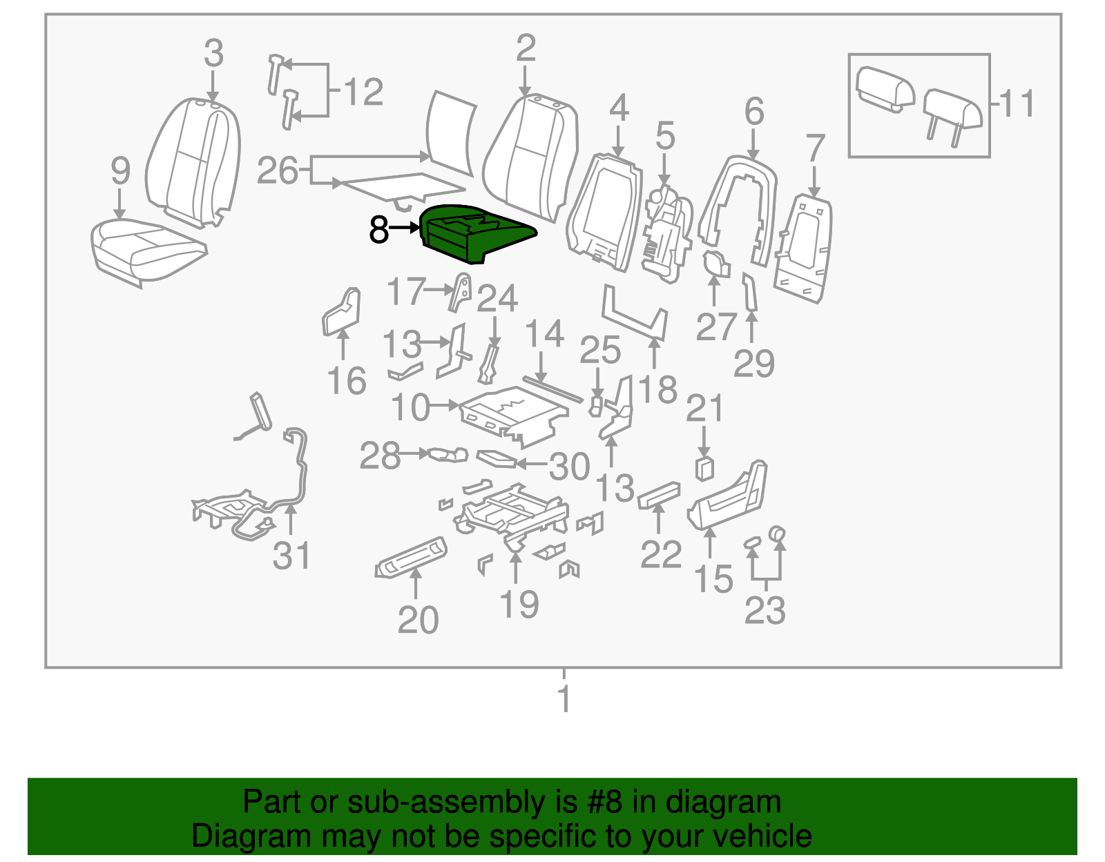 25789849 - OEM GM Seat Cushion Pad | GMPartsCenter.net | GM Parts Center