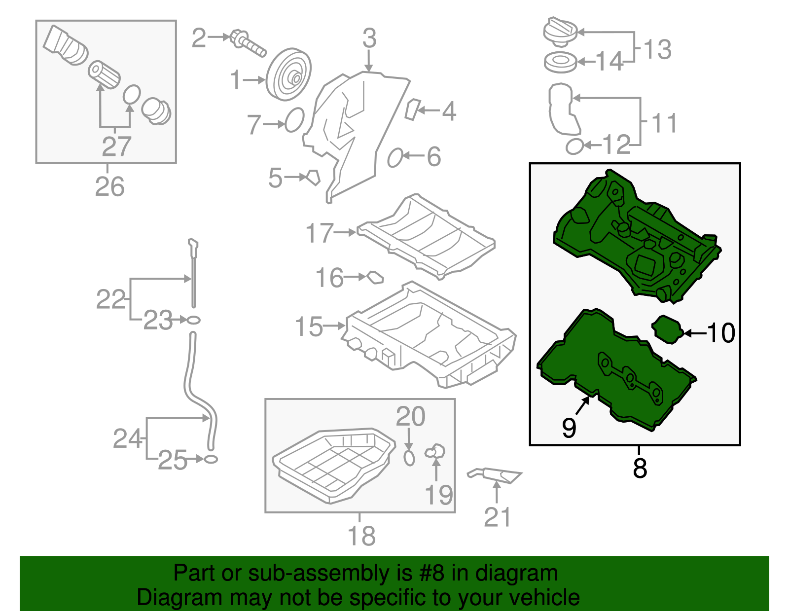 2012-2014 Hyundai Genesis Valve Cover 22410-3CGA2 | Hyundai Wholesale ...