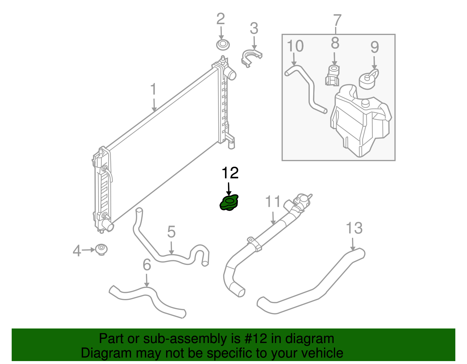 21430-8993A - Radiator Cap - 2010-2014 Nissan | Nissan OEM Parts Direct
