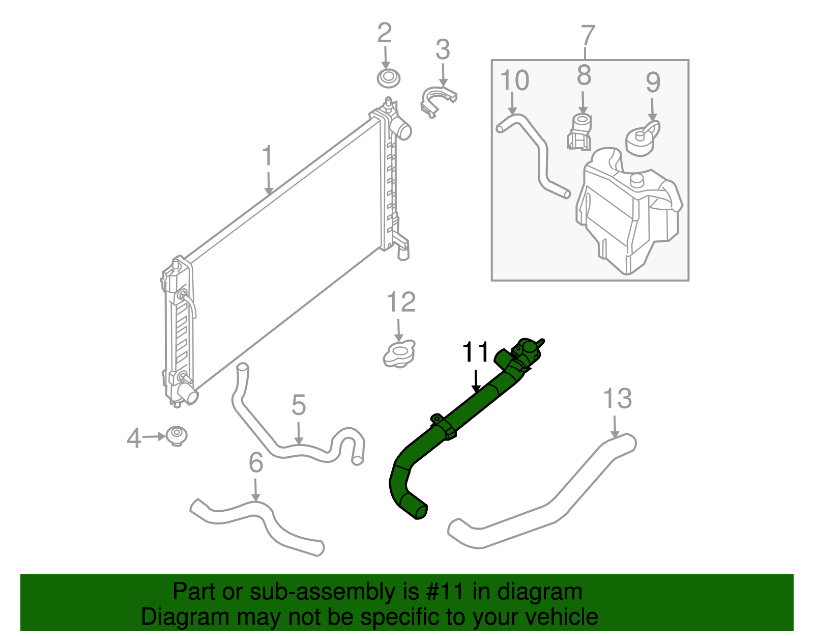 Genuine OEM Nissan 2007-2013 Nissan Altima Upper Hose 21501-9HA0A | Pro ...