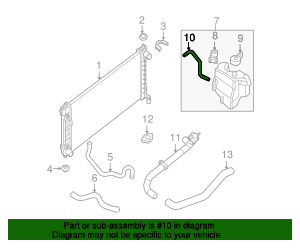 2007-2014 Nissan Overflow Hose 21741-JA00A | Sullivan Brothers Nissan