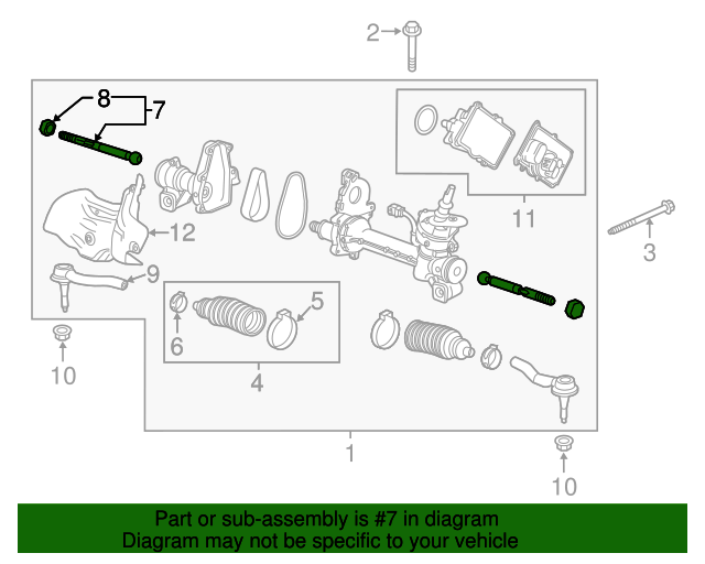 Front Steering Linkage Inner Tie Rod 87853961 GM | GMPartsDirect.com