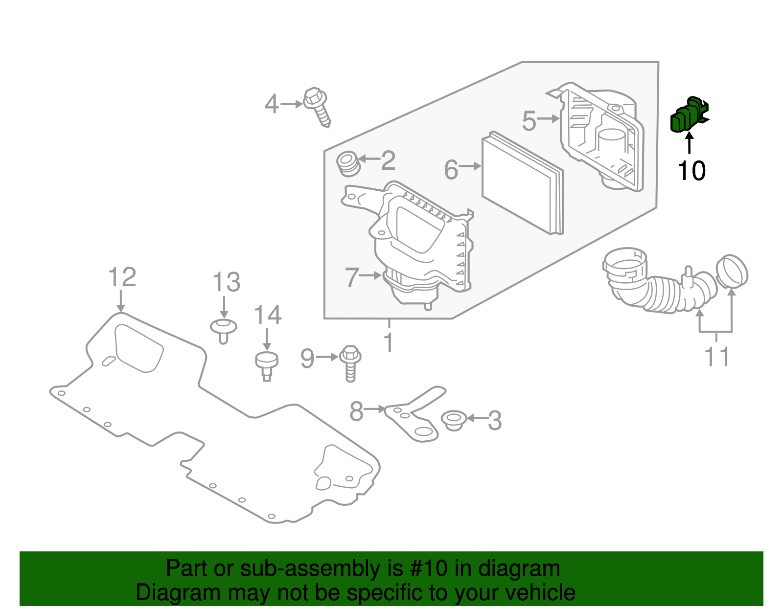 22680-7131R - Q50/Q60 VR30TT Mass Air Flow Sensor - 2016-2020 Infiniti ...