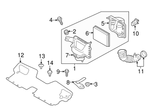 2006-2018 Infiniti Air Cleaner Assembly Bolt 16516-EG00A | Faulkner ...