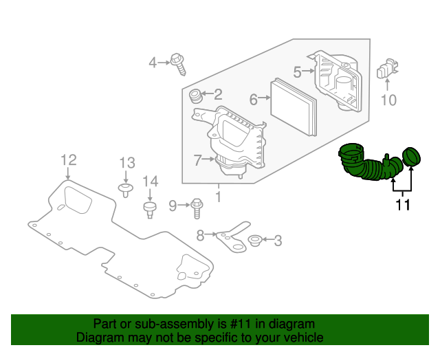16576-5CA0A - Engine Air Intake Hose 2016-2020 Infiniti | AutoNation Parts