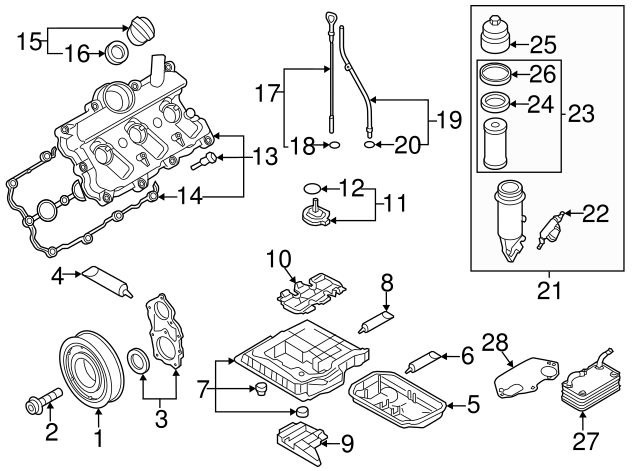 2009-2019 Audi Engine Crankshaft Pulley 06E-105-251-F | AutoNationParts.com