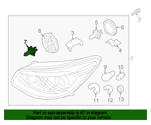 18647-55007K - High Beam Bulb 2018-2019 Kia Soul | Kia.Parts Store
