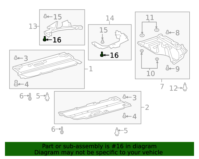2016-2022 Toyota Side Cover Lower Clip 90467-17027-C0 | OEM Parts Online