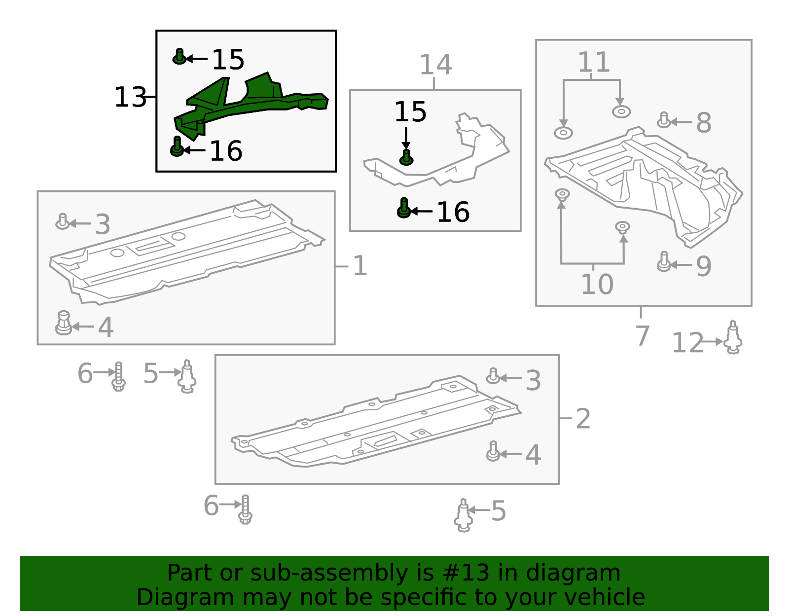 58398-12080 - Floor Pan Splash Shield - 2019-2024 Toyota Corolla ...