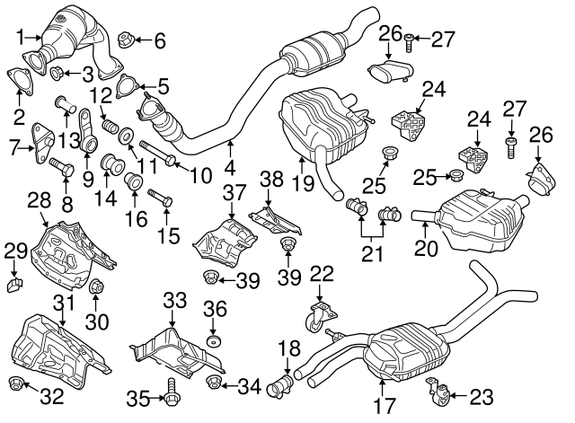 2008-2018 Audi Exhaust Heat Shield 4G0-804-172-A | OEM Parts Online