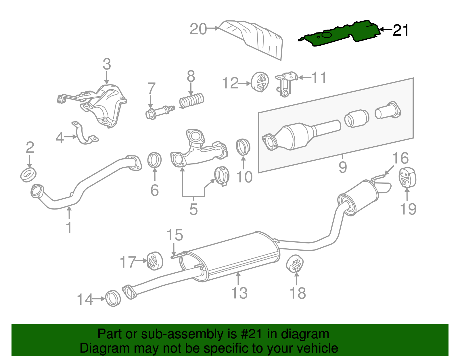 Genuine Toyota Heat Shield part# 58153-0E020 for 2014-2019 Toyota ...