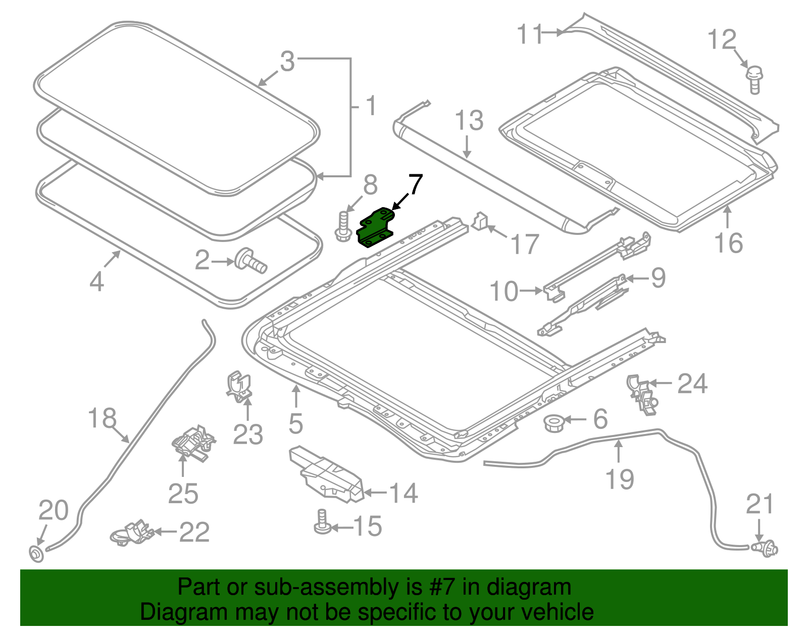 GAL2-69-842A - Sunroof Frame Rear Bracket 2014-2021 Mazda 6 | Florida ...