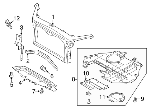 Radiator Support for 2011 Ford Fusion | Blue Springs Ford Parts