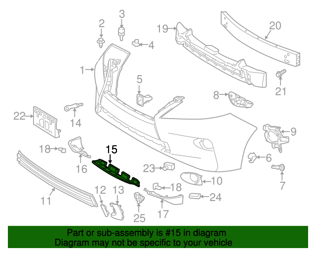 53112-0E090 - Radiator Support Splash Shield 2013-2015 Lexus ...