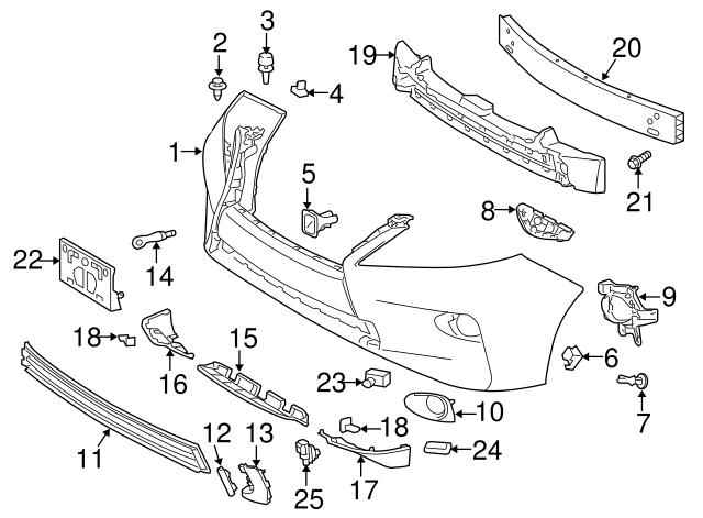 53112-0E090 - Radiator Support Splash Shield 2013-2015 Lexus ...