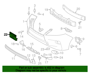 2013-2015 Lexus License Plate Bracket 52114-0E060 | AutoNationParts.com