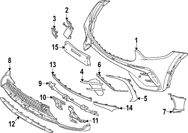 254-885-75-03 - Outer Molding 2023 Mercedes-Benz GLC 300 | Mercedes ...