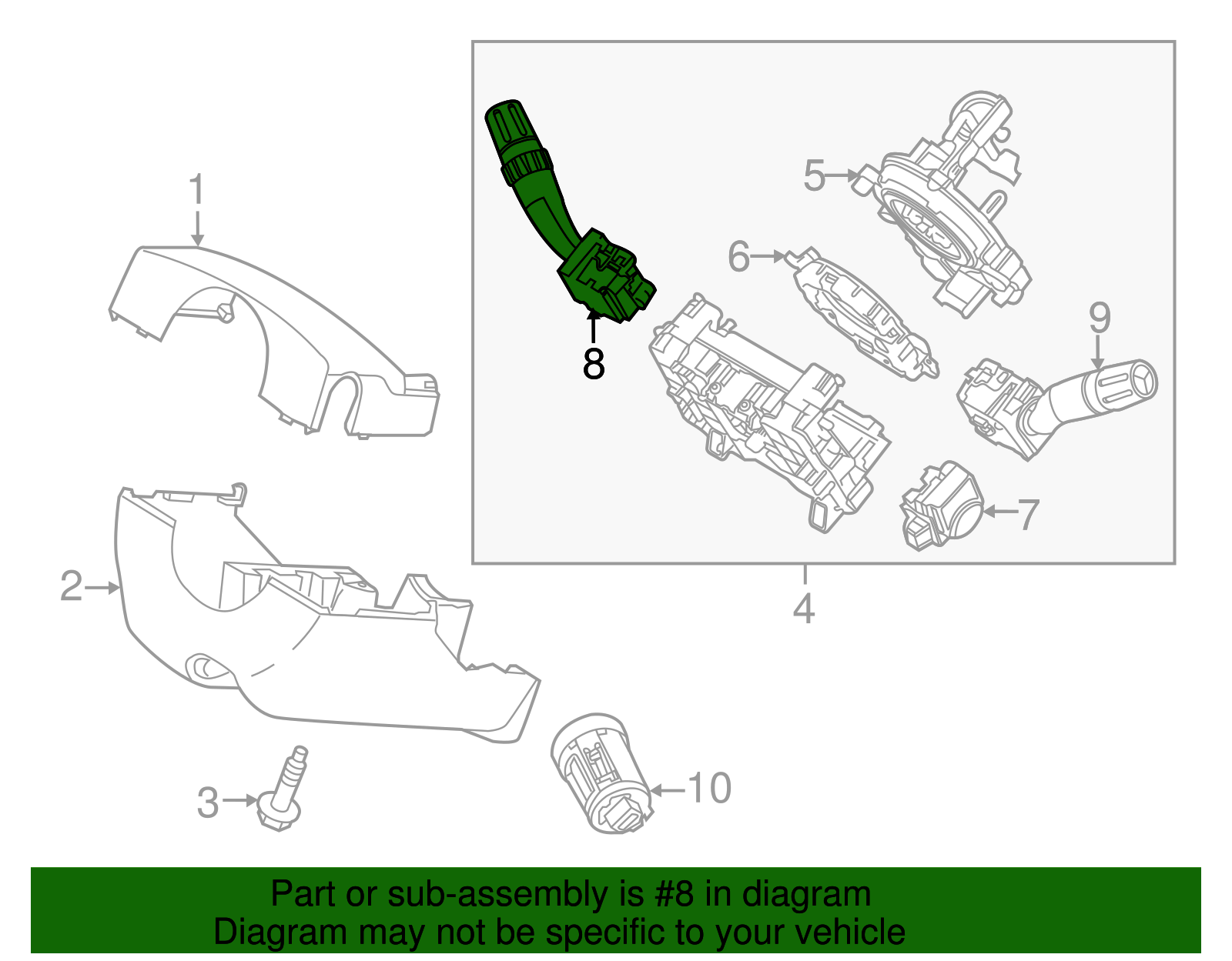 2011-2019 Ford Wiper Switch DB5Z-17A553-AB | Ford OEM Parts Online