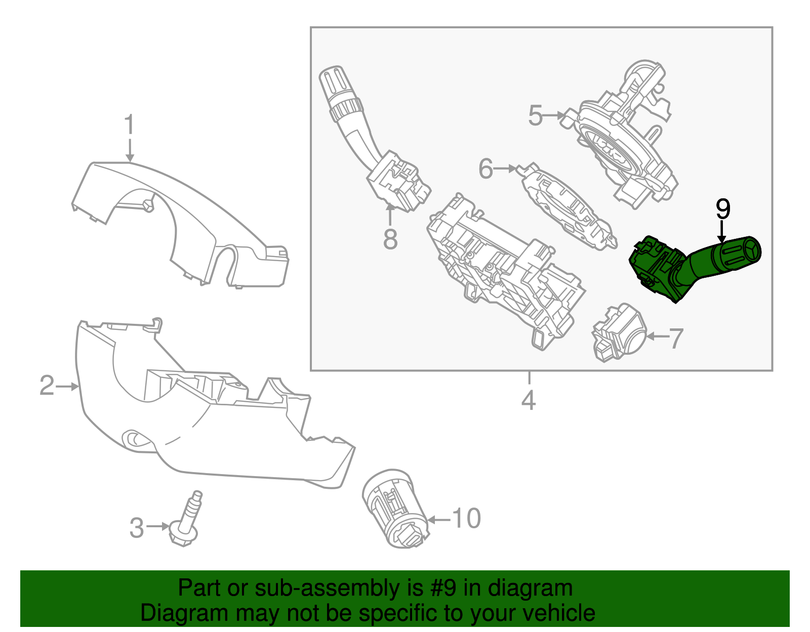 2012-2015 Ford 2012-2015 Ford - Turn Signal Switch EB5Z-13341-AA | My ...