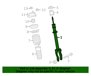 2017-2023 Porsche Panamera Strut Assembly 971-413-031-L | OEM Vehicle Parts