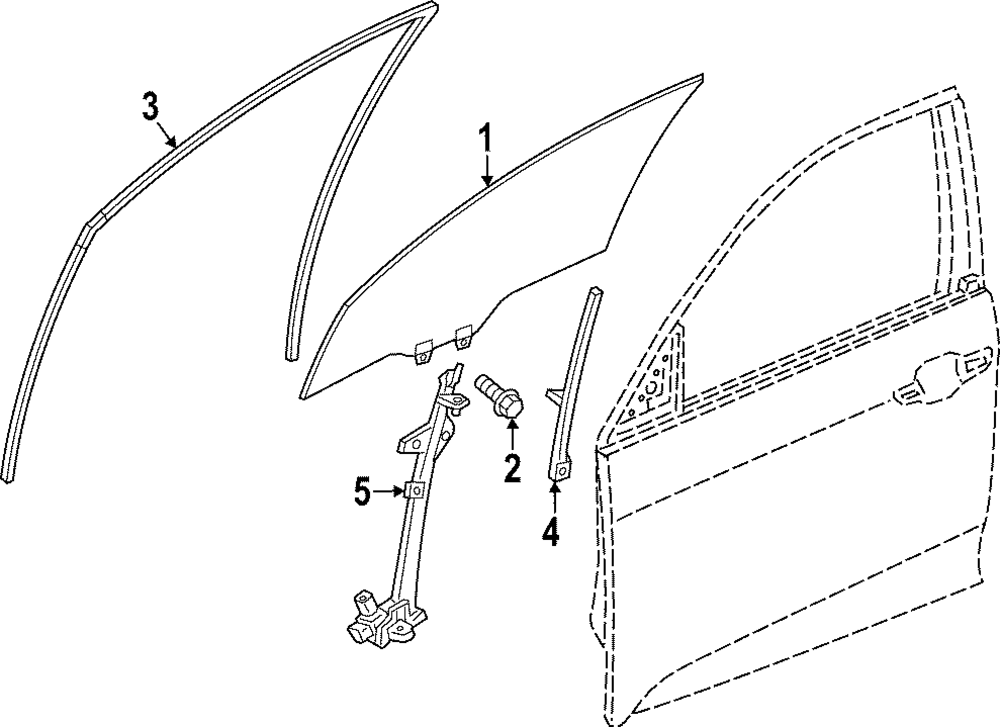 2023-2024 Honda HR-V Lower Sash 72231-3W0-A01 | OEM Parts Online