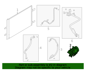 92600-6RA0B - Compressor Assembly 2021 Nissan Rogue | Nissan Parts ...