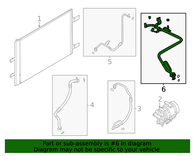 92446-6RC1A - AC Line 2021-2024 Nissan Rogue | Nissan Parts ...