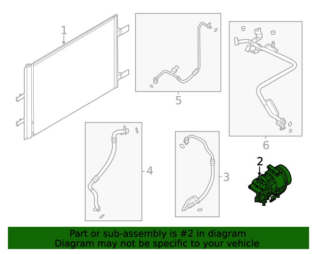 2021 Nissan Rogue Compressor Assembly 92600-6RA0A | Nissan Parts Catalog