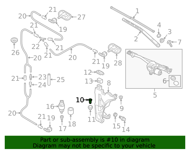 8W0-955-440 - Washer Reservoir Plug 2018-2023 Audi | Audi OEM Parts