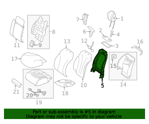000-910-04-09 - Seat Back Frame 2014-2020 Mercedes-Benz | Mercedes-Benz ...