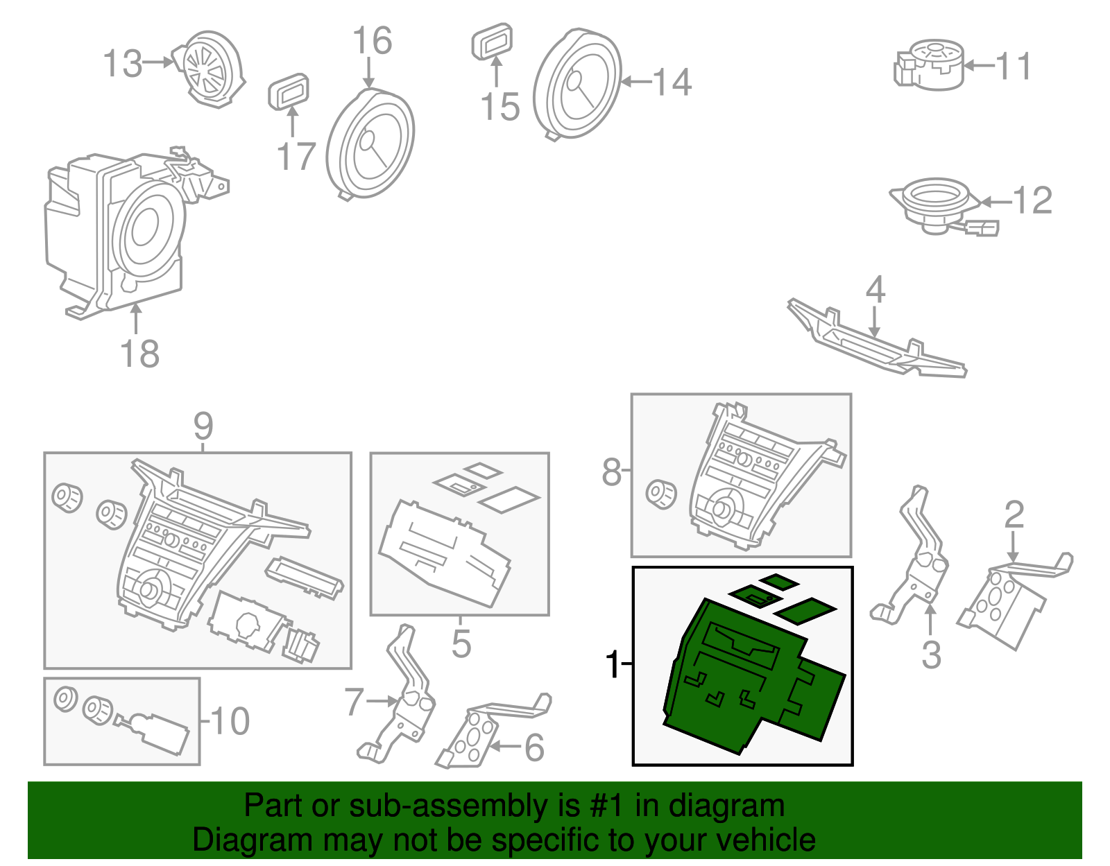 39107-TK8-A02 - Am/fm Cd 2011-2012 Honda Odyssey | Honda Parts Online