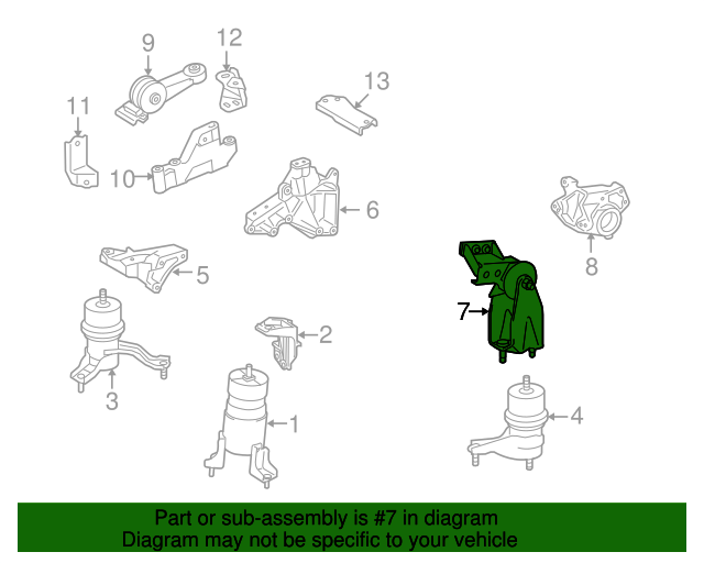 2010-2015 Lexus RX450h Rear Mount 12380-31060 | OEM Parts Online