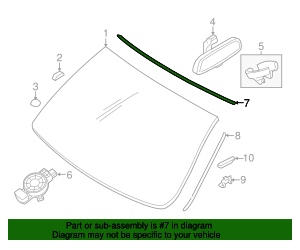 51317345496 - 2015-2019 BMW X6 Upper Molding (51-31-7-345-496) | BMW of ...