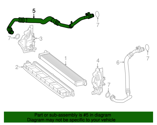205-501-02-24 - Engine Oil Cooler Line 2015-2023 Mercedes-Benz ...