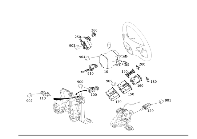 212-905-22-00 - Light Switch 2010-2013 Mercedes-Benz | Mercedes-Benz ...