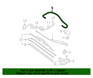 2004-2008 Mazda 6 Washer Hose GM9D-67-501A | RealMazdaParts.com
