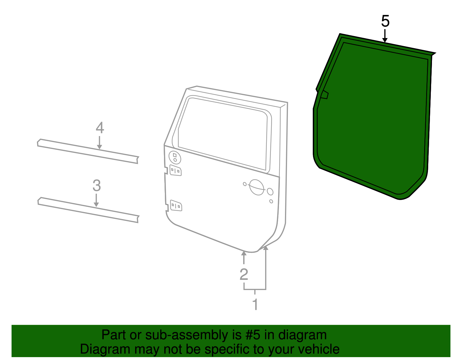 55395275AW - Door To Body Weatherseal Left - 2007-2018 Mopar | Mopar ...