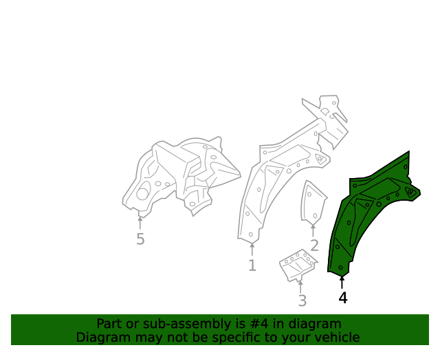 41007494534 - 2019-2023 BMW Wheelhouse Panel (41-00-7-494-534) | BMW of ...