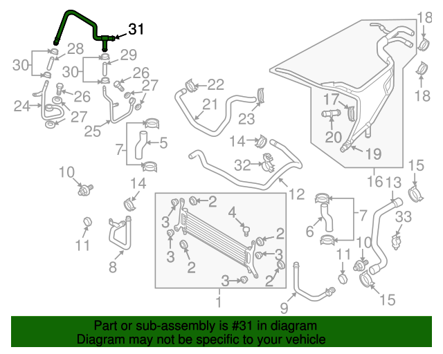 059-121-511-H - Engine Coolant Pipe 2010-2012 Audi Q7 | Audi OEM Parts