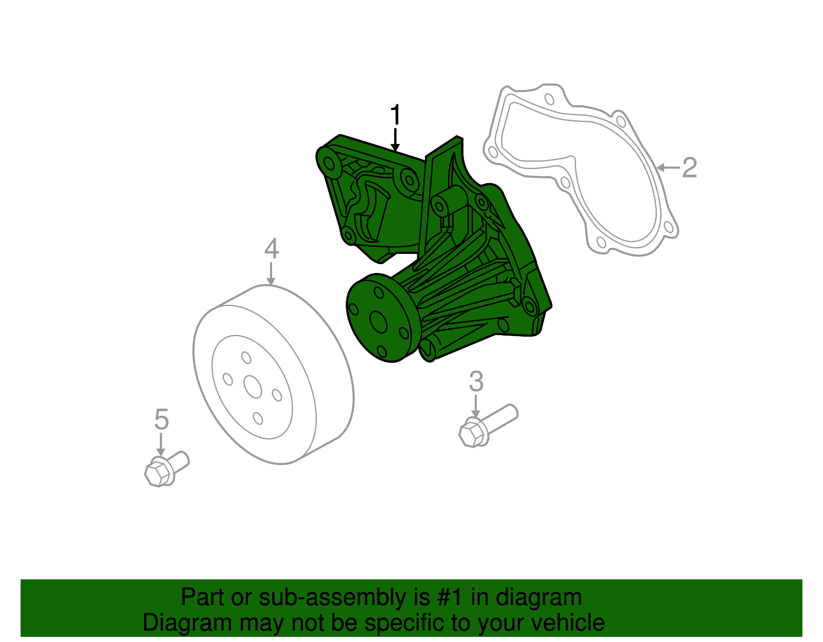 2011-2019 Ford Fiesta Water Pump 7S7Z-8501-P | Ford OEM Parts Outlet
