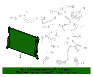 2020-2024 GM Engine Radiator 86785339 | GM Parts Center