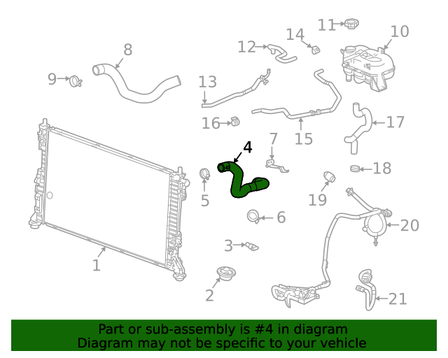 Radiator Inlet Hose 85560704 | TascaParts.com