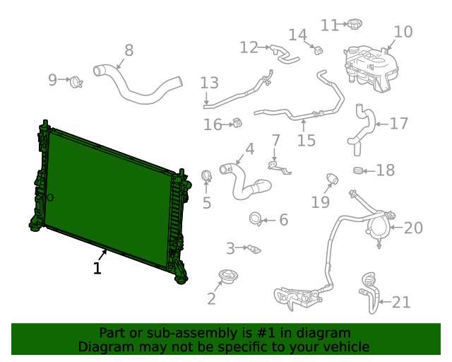 2020-2024 GM Engine Radiator 86785339 | GM Parts Center